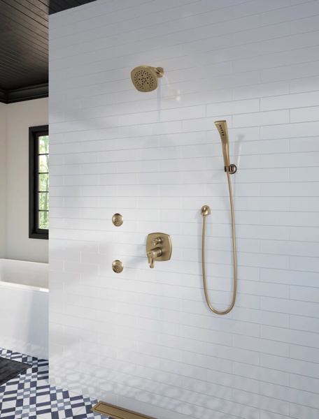 17 Thermostatic Integrated Diverter Trim with Six Function Diverter ...